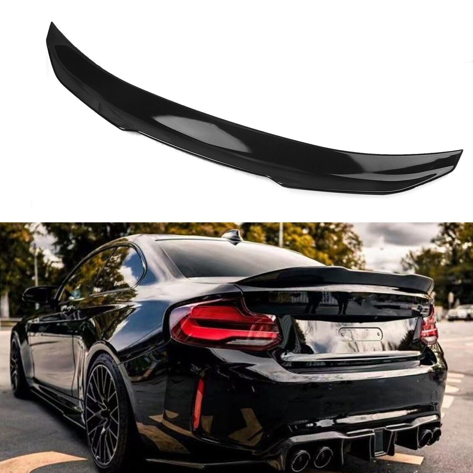 2014-2019 BMW 2 Series F22 F87 M2 Coupe Rear Trunk Spoiler Lip Gloss ...