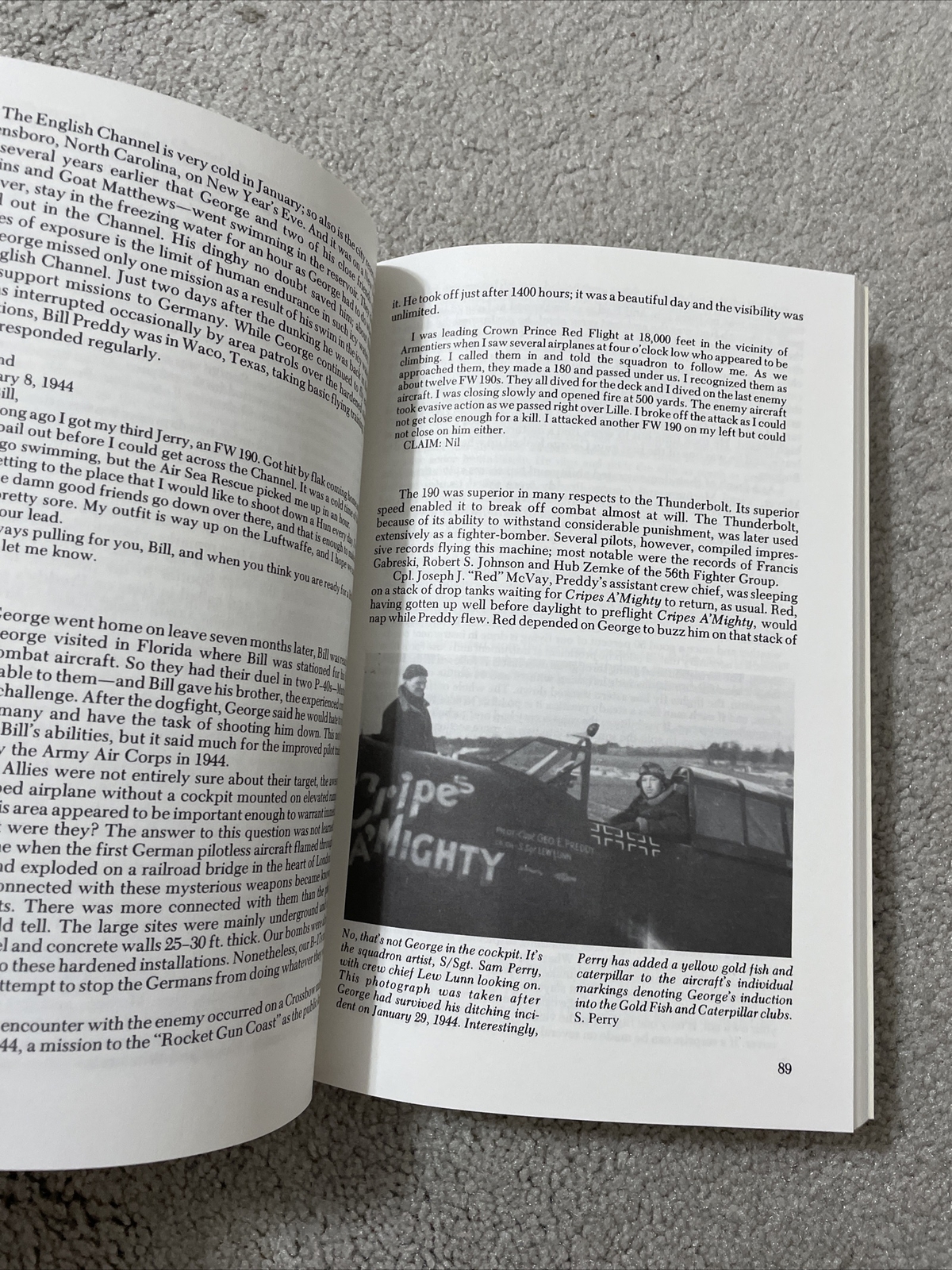 SIGNED GEORGE PREDDY Top Mustang Ace INSCRIBED Noah 27-Victory Ace ...