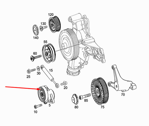 NEW MERCEDES-BENZ SLK R171 BELT TENSIONER A2722000270 3.5 PETROL OEM NO ...