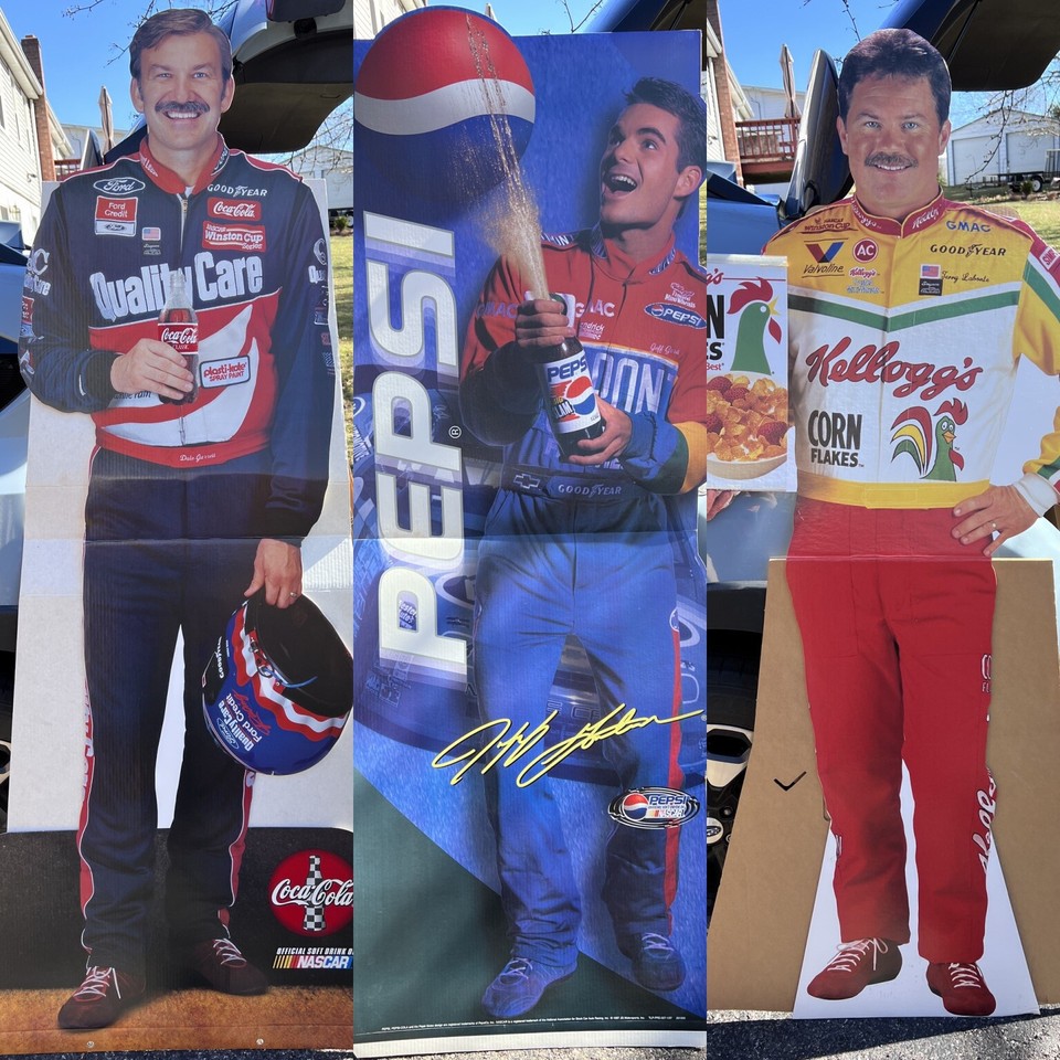 LOT of 29 Nascar Standee Stand Up Cardboard Cutouts Store Displays Life ...