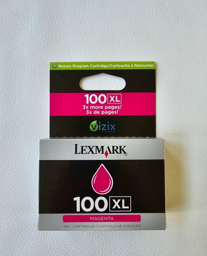 Lexmark #100XL High Yield Magenta Ink Cartridge 14N1070 Genuine New ...