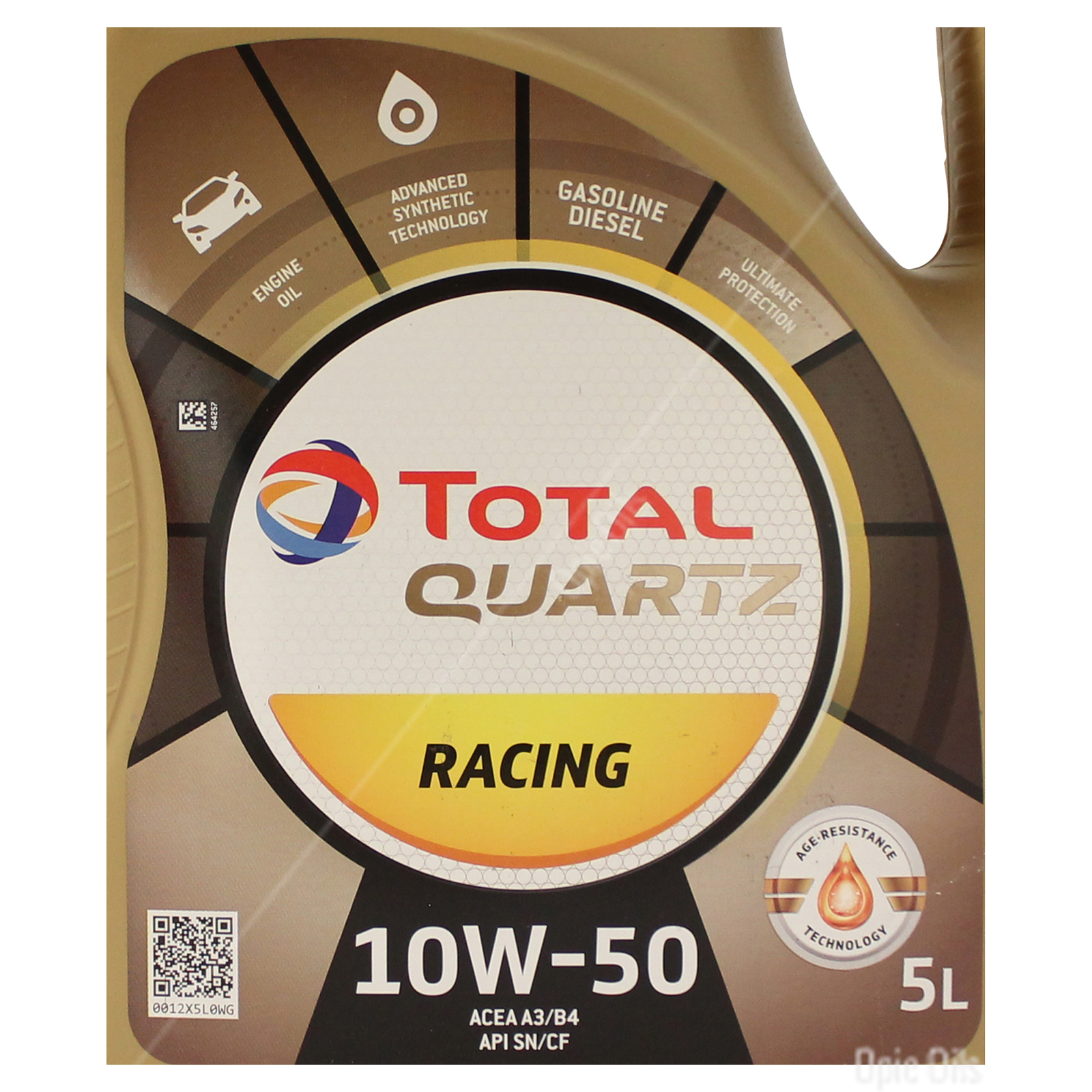 Total Quartz Racing 10W-50 10W50 Engine Oil - 5 Litres 5L 3425901006758 ...