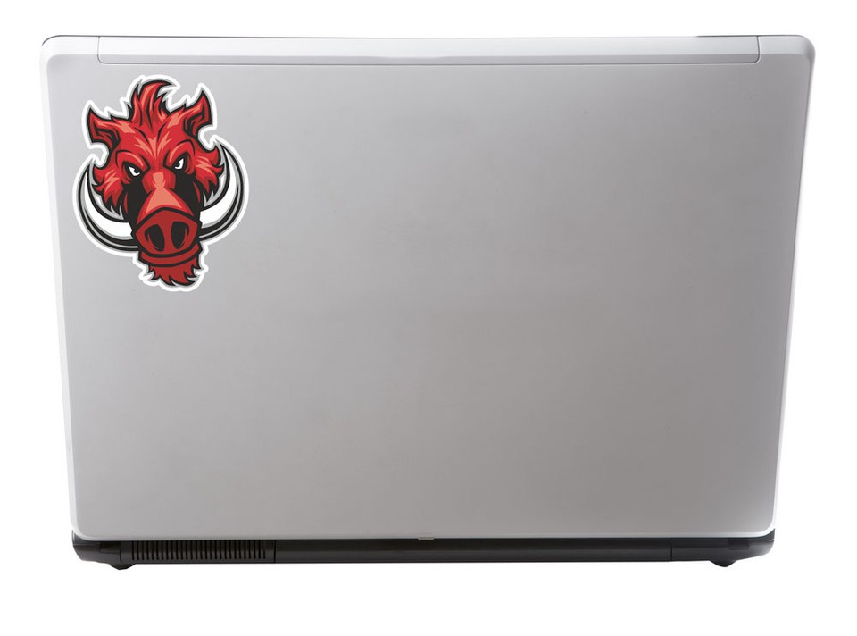 2 x Angry Wild Boar Hog Pig Vinyl Sticker Decal iPad Laptop Bike Helmet ...