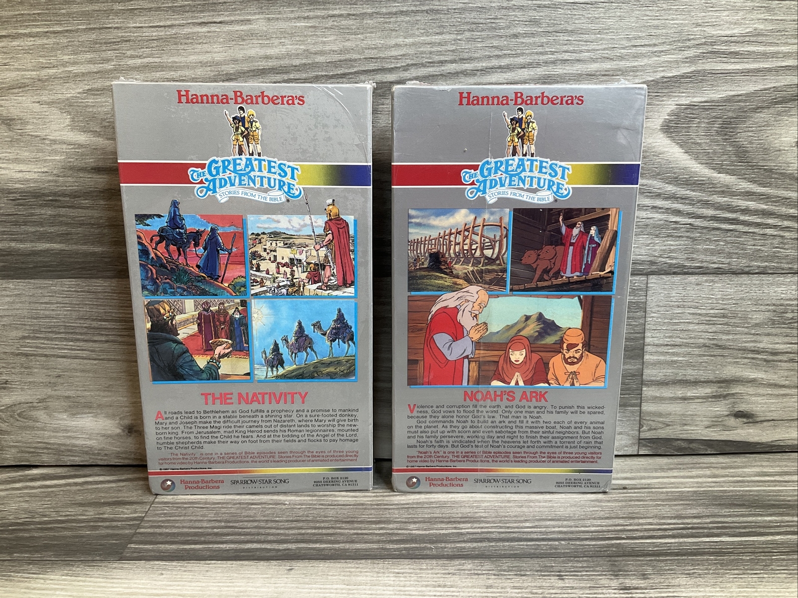 Lot of 2 Hanna-Barbera's The Greatest Adventure Bible-VHS The Nativity ...