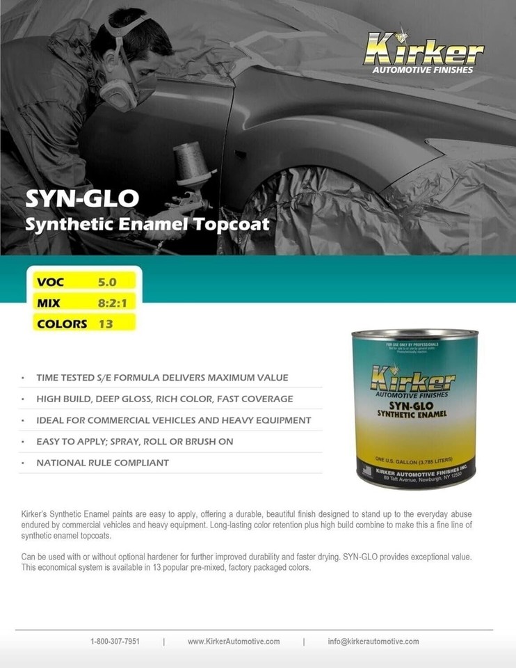 Kirker SYN-GLO K-1605 Synthetic Urethane Enamel Hardener 1 Pint | eBay