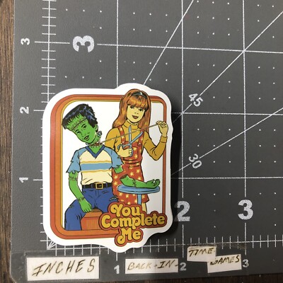 Sm. Glossy You Complete Me Adult Humor Sticker For Skateboard Guitar ...