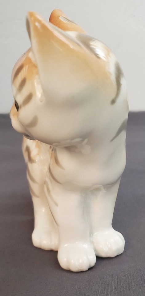 Vintage Lomonosov Imperial Porcelain Cat Tabby Kitten Figurine Made ...