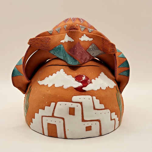 Christopher V Gamez Signed Pottery Hand Coiled and Painted "Spirit of ...