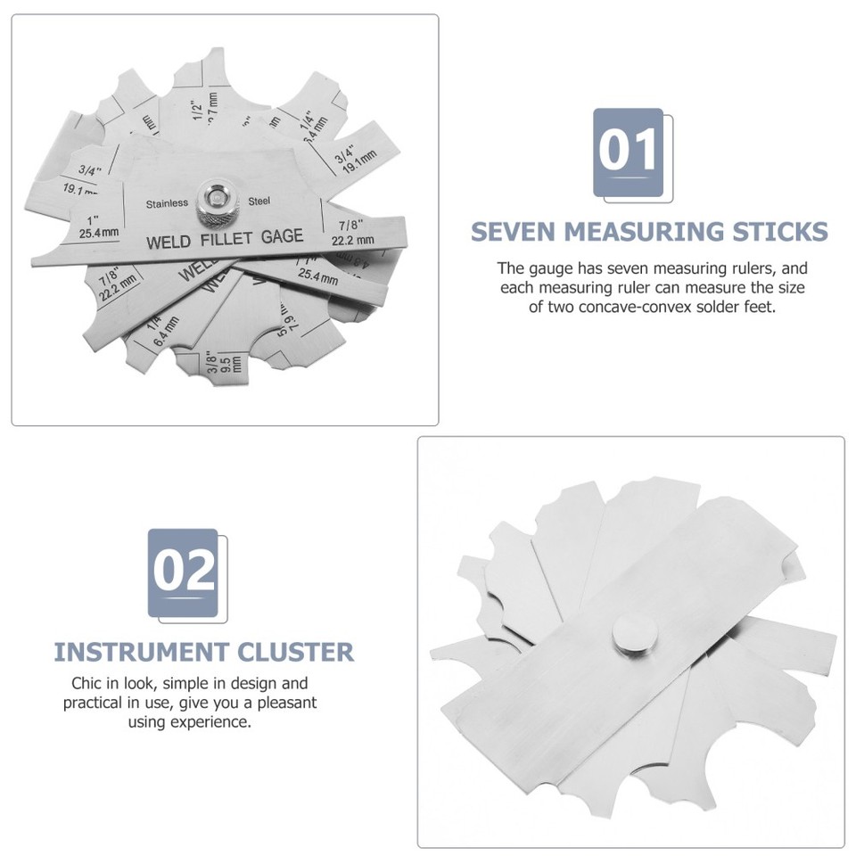 1 Set Welding Inspection Gauge Welding Meter Stainless Steel Fillet ...