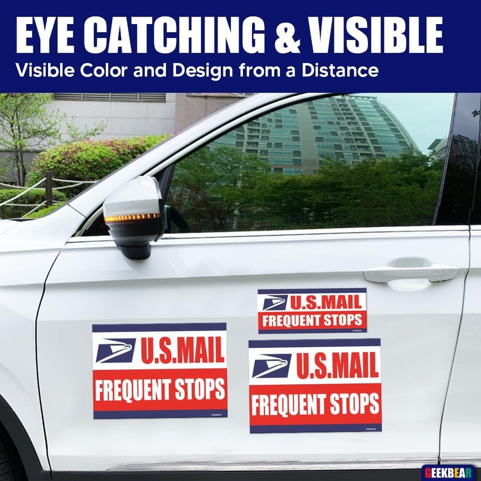 3PCS Mail Delivery Driver Car Magnet Reflective USPS Postal Carrier ...