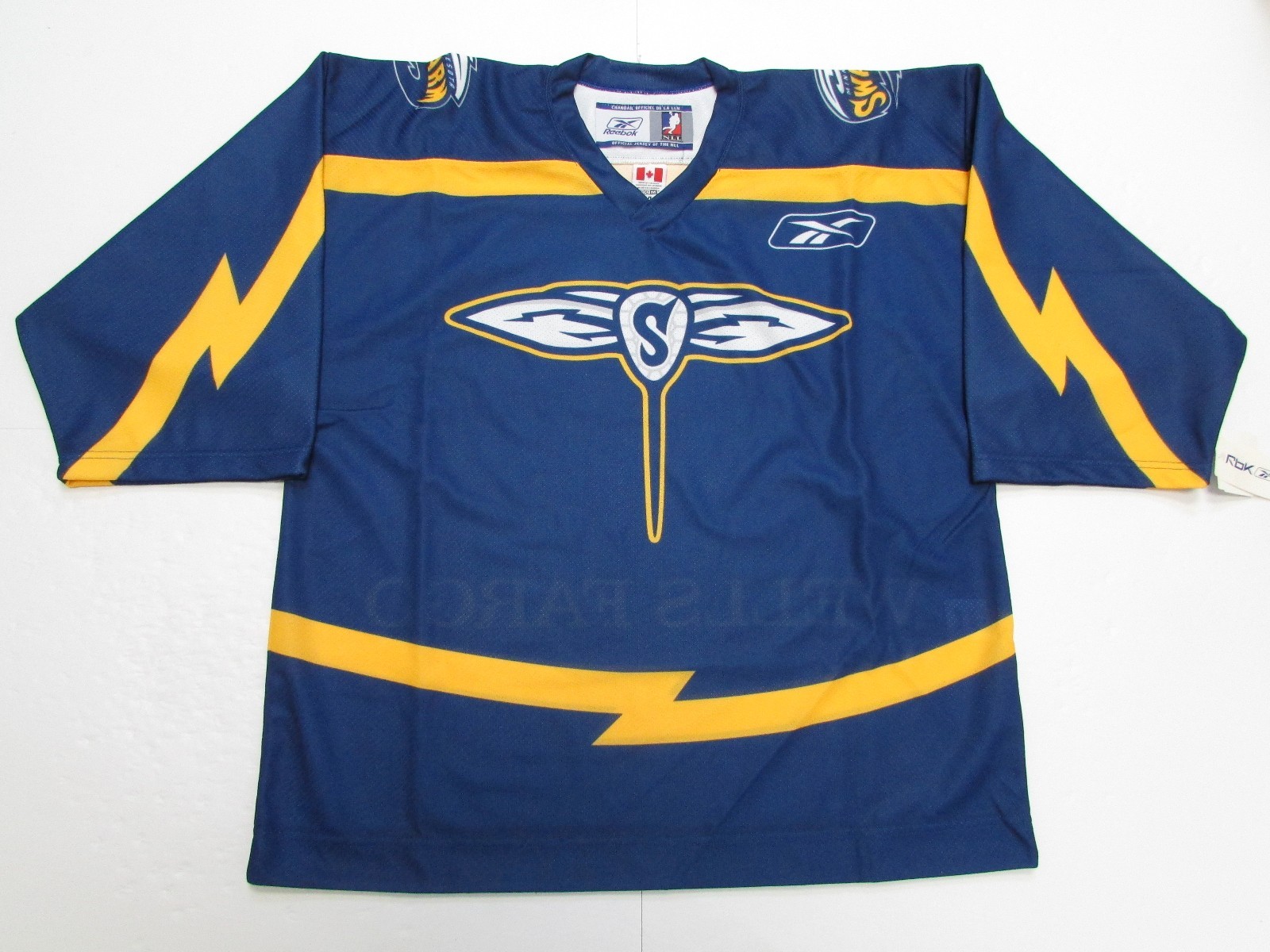 MINNESOTA SWARM NLL LACROSSE BLUE PRO AUTHENTIC REEBOK JERSEY SIZE 54 ...