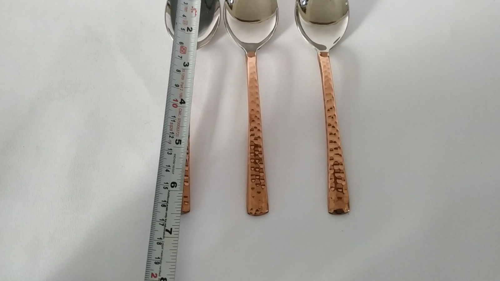 Pure Copper Stainless Steel Tableware Flatware 24 Piece Table & Dessert ...