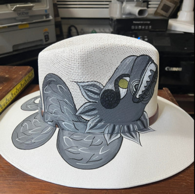 Hat, Quetzalcoatl, Aztec Plumed Serpent, White Straw Hat, Fedora, Beach ...