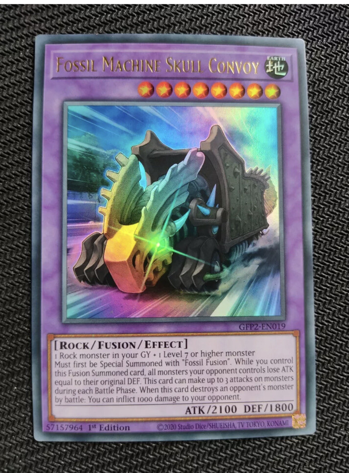 🔥 Yugioh Fossil Machine Skull Convoy GFP2-EN019 Ultra Ghosts From The ...