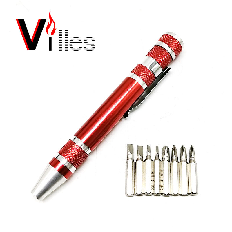 8 in 1 Pocket Precision Mini Screwdriver Pen Multi-purpose DIY Repair ...