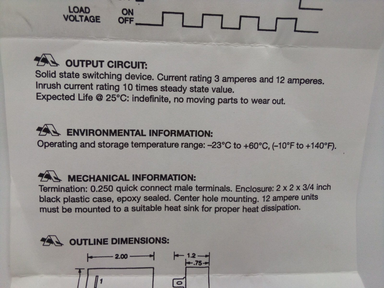 AMPERITE+-+DFS152-60+-+SOLID+STATE+FLASHER+SPST-NO+60FPM+120VAC for ...