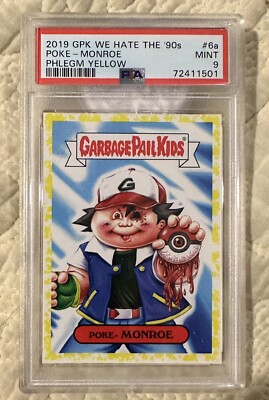 Poke Monroe GPK Pokemon Garbage Pail Kids Phlegm Yellow We Hate the 90 ...