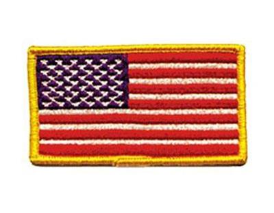 Drapeau USA - Jaune Bordure Brodé à Coudre Patch Thermocollant Motard | eBay