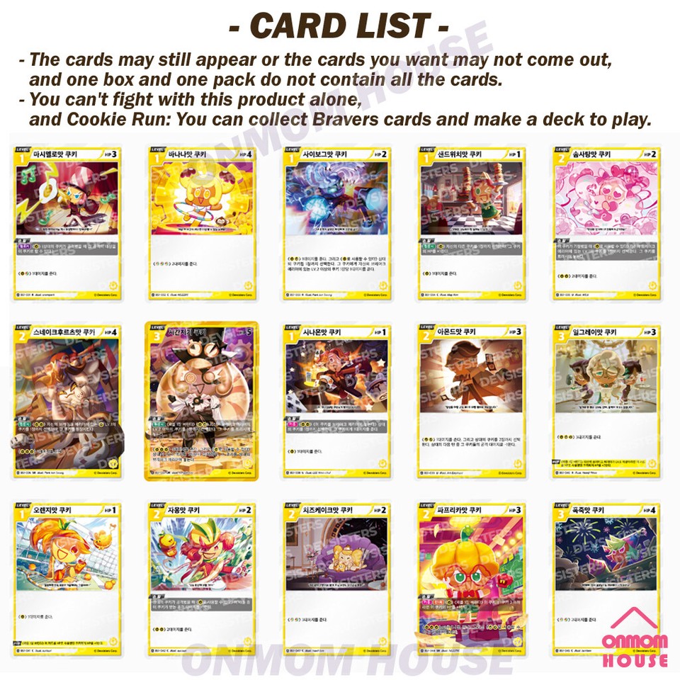 CookieRun Kingdom Card Collection / CookieRun Braverse TCG Starter Deck ...