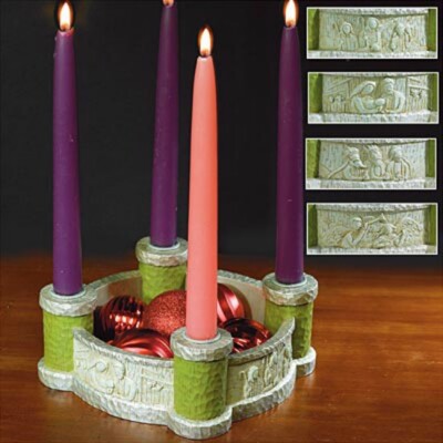 Bethlehem Scene Advent Wreath Candles Included | eBay