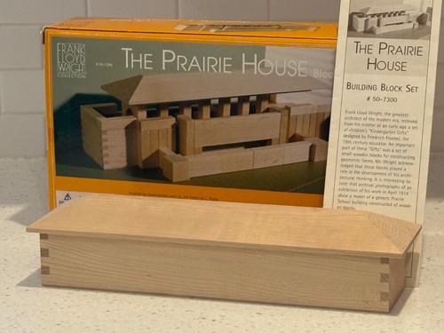 Frank Lloyd Wright Prairie House Block Complete Set In Original Box #50 ...