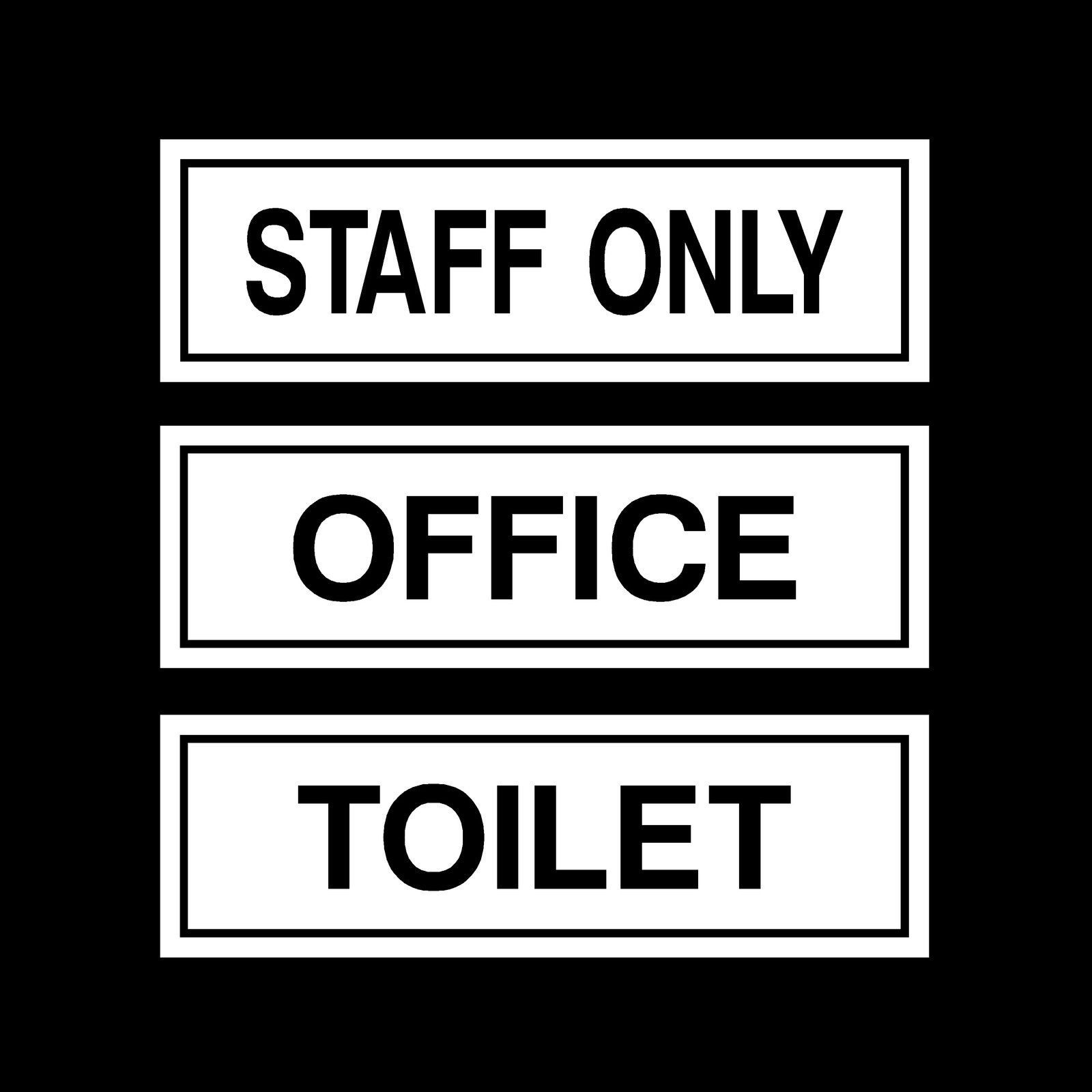 Staff Only, Office, Toilet - Sign, Sticker - All Sizes & Materials ...