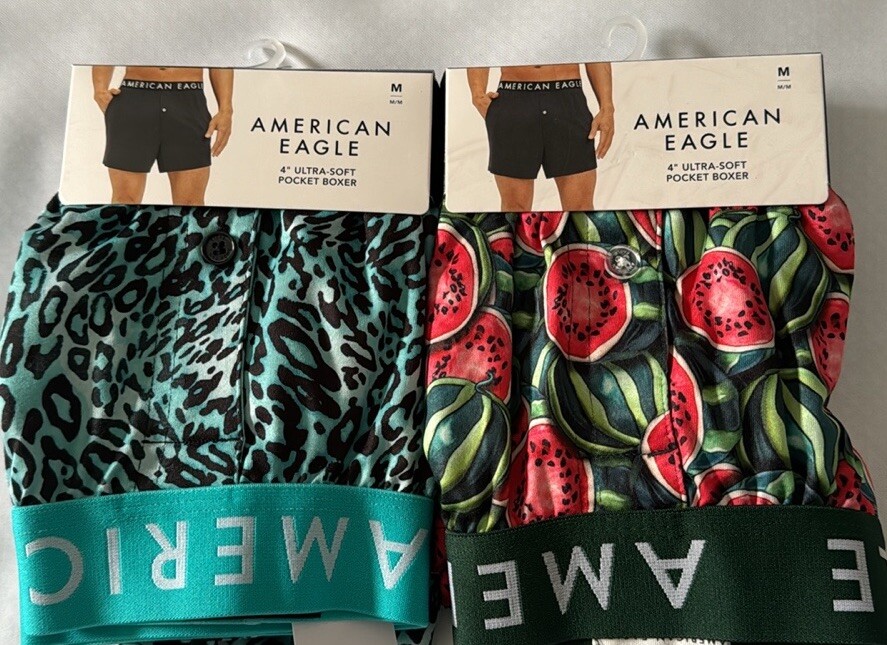 American Eagle Pocket Boxers Mens Medium Ultra Soft Lot Of 2 | eBay
