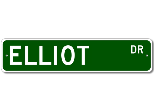 Elliot Drive Street Sign Personalized Custom Last Name Metal Sign ...