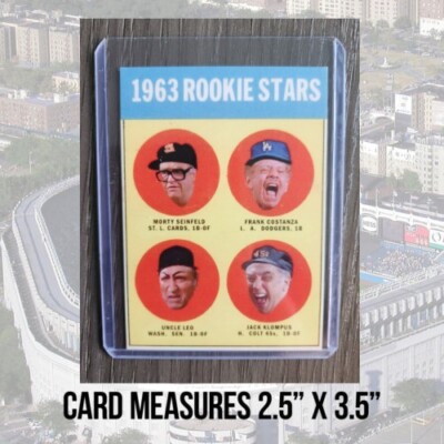 Seinfeld Costanza 1963 Retro Vintage Style Baseball Card NY Parody Art ...