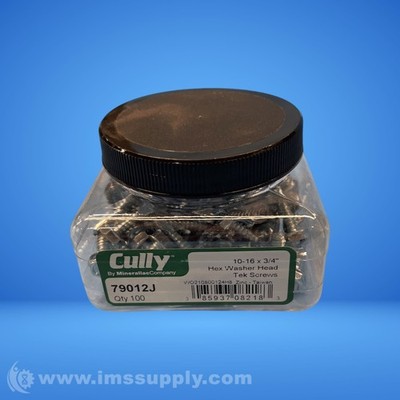 Cully 79012J Pack of 100 10-16 x 3/4 inch Hex Washer Tek Screws 2862 | eBay