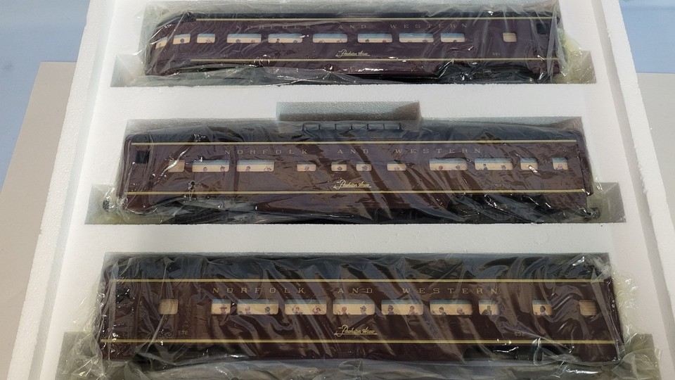 WILLIAMS NORFOLK & WESTERN 5 CAR PASSENGER SET #2800 W OB & SHIP (RC148 ...