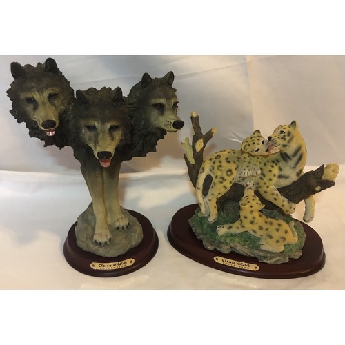 Wolf And Tiger Family Figurine by Classic Wildlife Collection | eBay UK