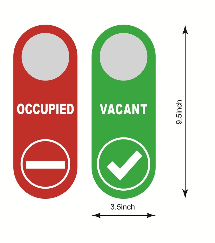 2pcs Vacant Occupied Hanger Sign, 3.5x9.5, Office, Bathroom Door, In ...