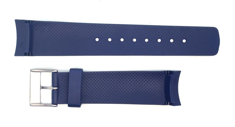 Nautica 22mm Navy Blue Rubber Watch Band With Silver Buckle | eBay