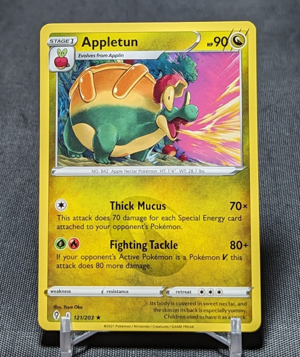 Appletun Regular Rare Dragon 2021 EVOLVING SKIES Pokemon TCG Card 121/ ...