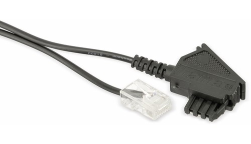 S-IMPULS DSL-Anschlusskabel TAE-F auf RJ45 8P2C, schwarz, 6 m ...