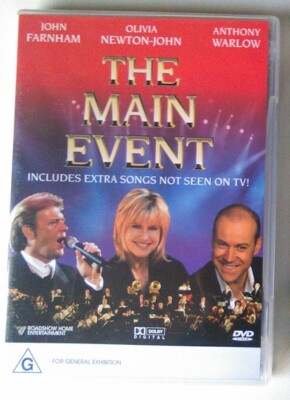 THE MAIN EVENT dvd REGION 4 olivia newton-john RARE john farnham LIVE ...
