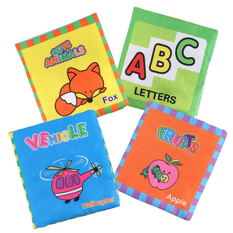 Educational Baby Toy Cloth Book With Sound Paper For Curiosity ...