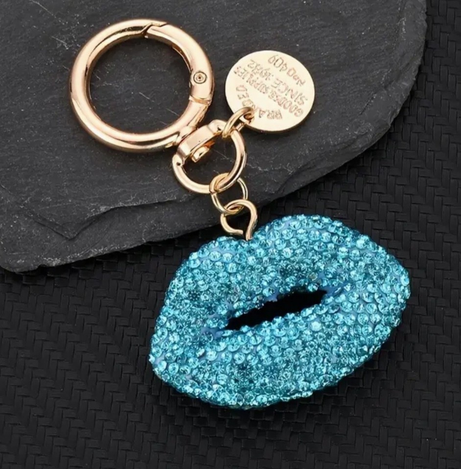 Sexy Lips Keychain Rhinestone Key Chain Bag / Purse Charm / Choose ...