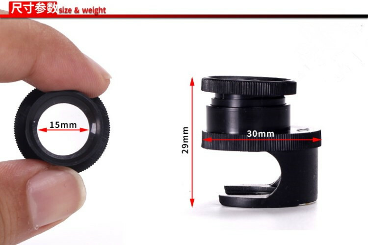 8X Pocket Cylinder Magnifier Thread Counter with Scale for Linen Tester ...