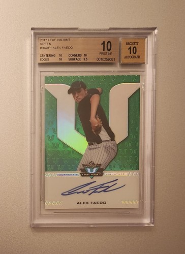 2017 Leaf Valiant Draft - Alex Faedo #BA-AF1 Green /99 (AU, RC) for ...