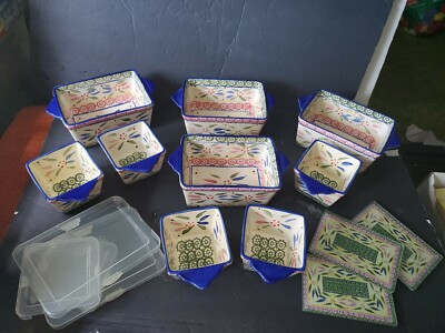 16 pcs TempTations Old World Confetti Ramekins Individual Baker 1 Quart ...