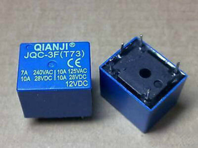 JQC-3F(T73) 12VDC PCB RELAY SPDT 10A 125VAC JQC-3F(T73) 12VDC PCB RELAY ...