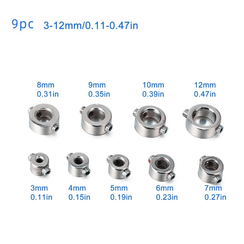 9Pcs/pack Drill Bit Depth Stop Drilling Limit Rings Drill Bit Stop ...
