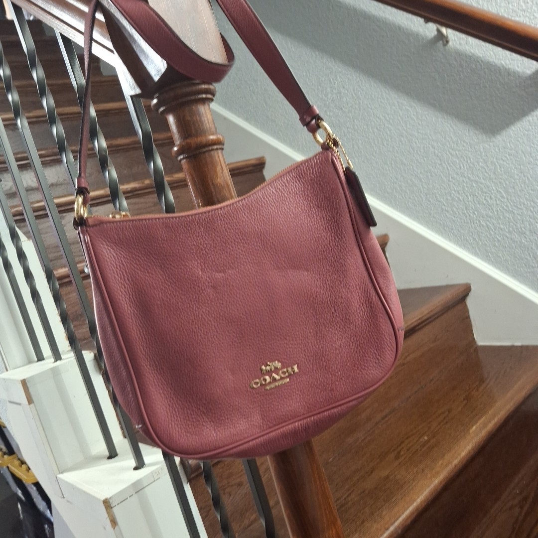 Coach Ellie Refined Pebble Leather File ShoulderBag/C… - Gem