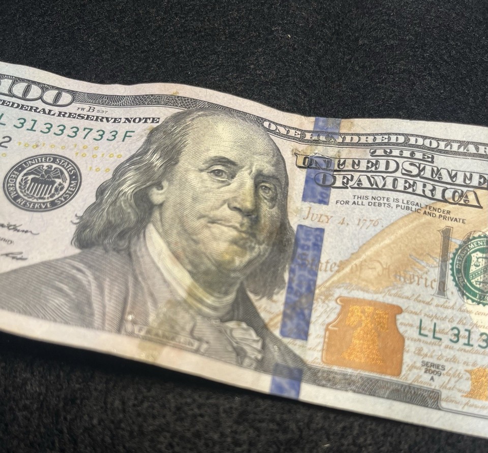 $100 US Federal Reserve Note Bill Series 2009A Fancy Serial # LL ...