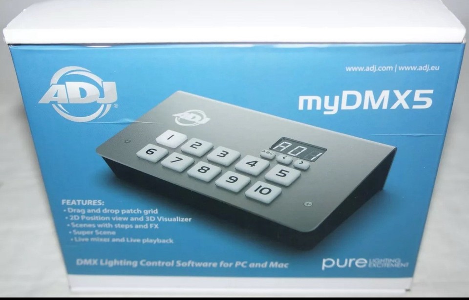 New ADJ myDMX 5 Lighting Control Software Hardware Interface -iOS ...