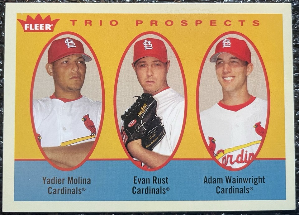 Adam Wainwright Yadier Molina 2005 Fleer Trio Prospects RC #327 St.Luis ...