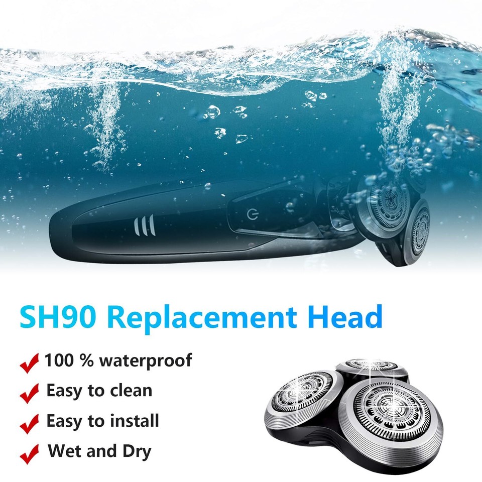 SH90 Replacement Heads for Philips Norelco Shavers Series 9000 New ...