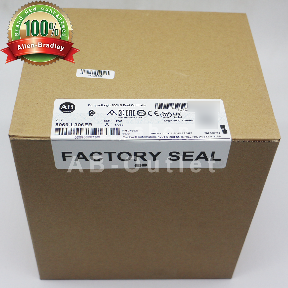 2023 New 5069-L306ER Allen-Bradley CompactLogix 600KB EtherNet ...